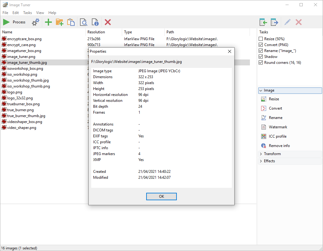 Image Tuner - Image and Photo Processing Software